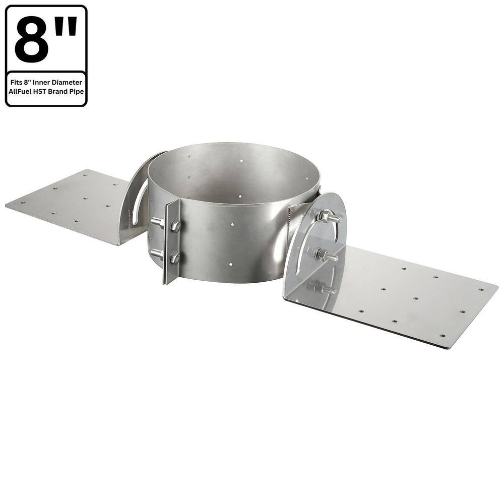 ALLFUEL HST 8 in. x 3 in. Roof Support Bracket for Double Wall Chimney ...