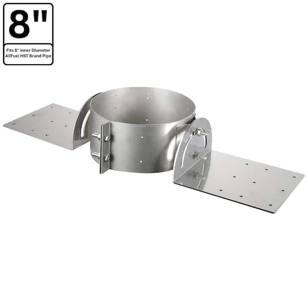 ALLFUEL HST 8 in. x 3 in. Roof Support Bracket for Double Wall Chimney ...