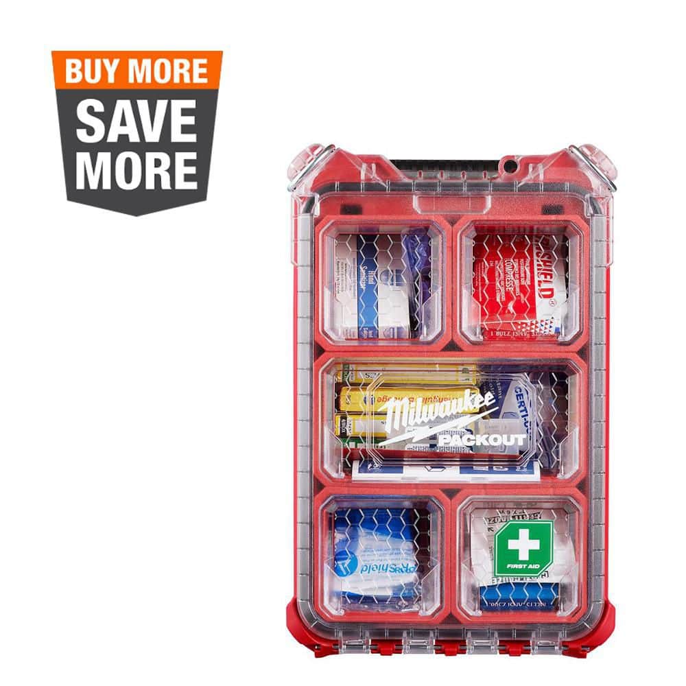 Milwaukee Class A Type 3 Compact Packout First Aid Kit (79-Piece) 48-73 ...