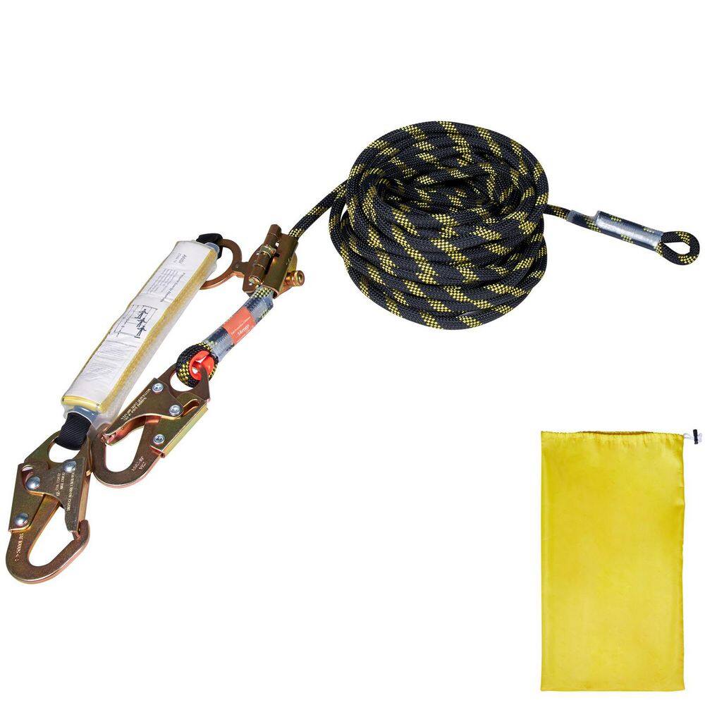 SKYSHALO Vertical Lifeline Assembly, 50 ft. Fall Protection Rope with ...