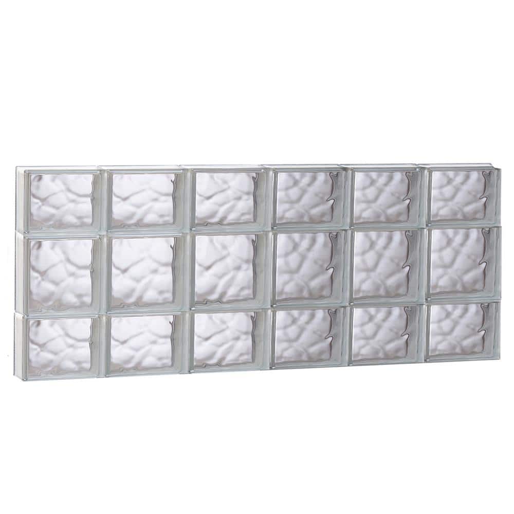 Clearly Secure 46.5 in. x 19.25 in. x 3.125 in. Frameless Wave Pattern ...