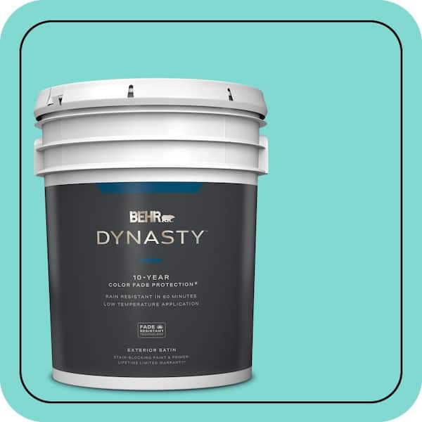 BEHR DYNASTY 5 gal. #MQ4-22 Key Largo Satin Enamel Exterior Stain ...