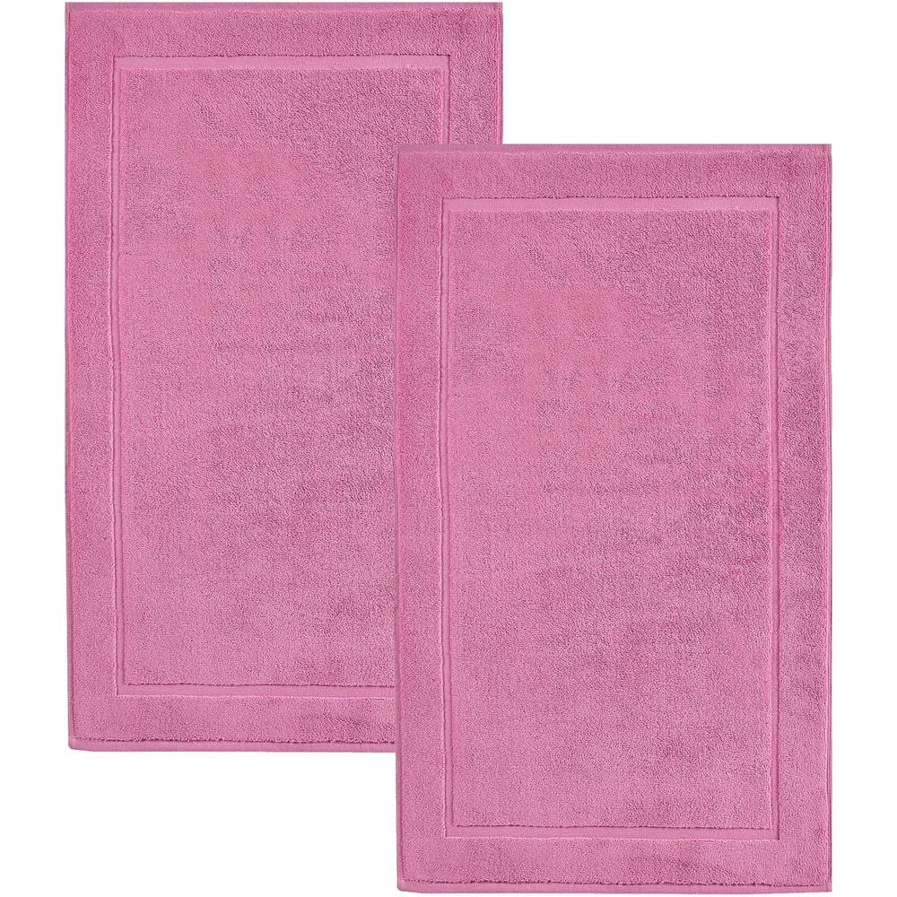 Hawmam Linen Pink 21 x 34 in. 100% Cotton Rectangle 2 Piece Absorbent ...