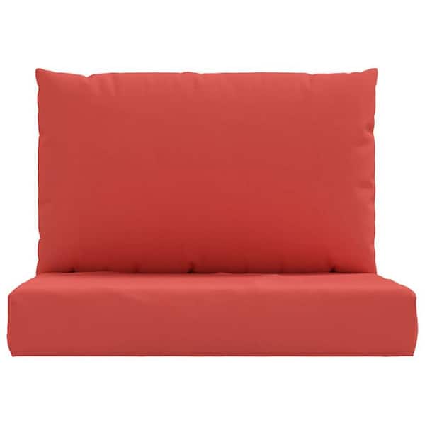 Benjara 23.6 in x 23.6 in Red Rectangular Outdoor Cushion for Bench ...