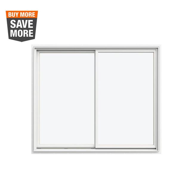 JELD-WEN 71.3125 in. x 59.5625 in. W-5500 Left-Hand Sliding Wood Clad ...