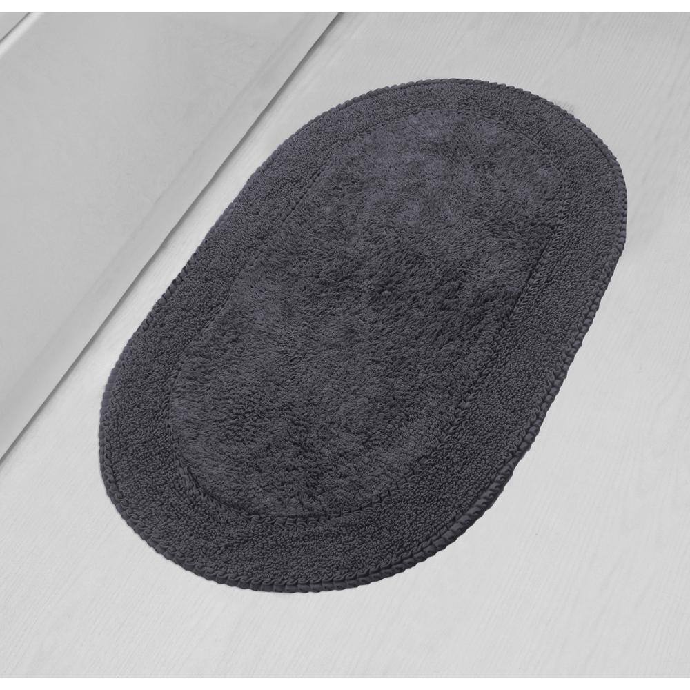 HOME WEAVERS INC Double Ruffle Collection 100% Cotton Bath Rugs Set ...