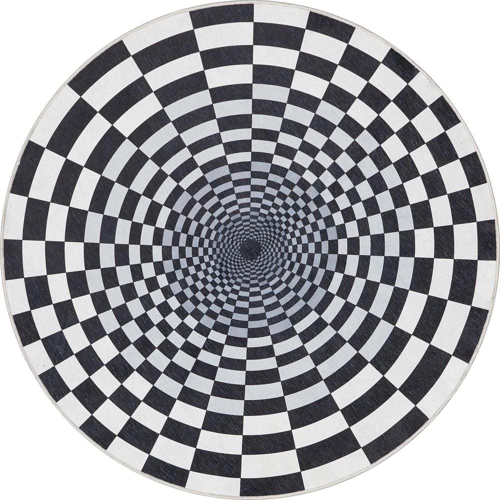 Well Woven Apollo 3D Portal Modern Geometric Black Ivory 5 ft. 3 in ...