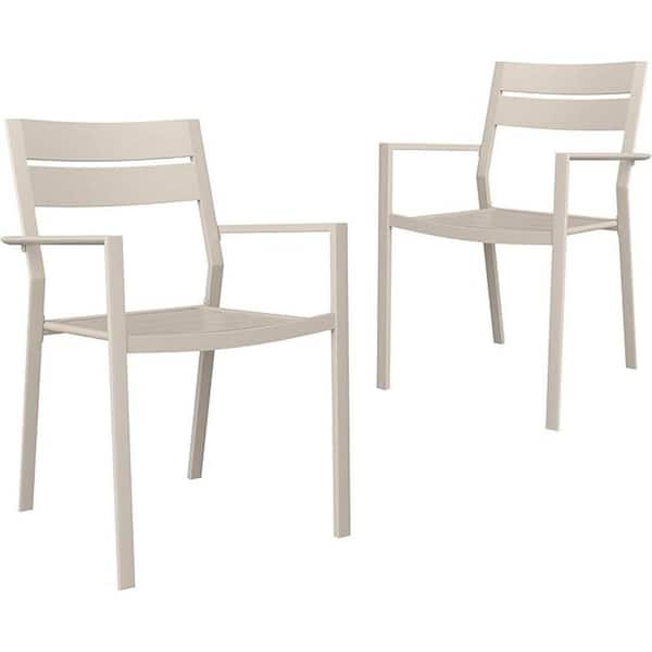 Reviews for vicllax Set of 4 Sandshell Stackable Metal Patio Dining ...