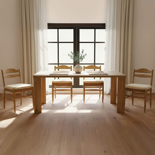 NADAAL STUDIOS Philip Rectangular Heritage Brown Solid Oak Wood 72 in ...