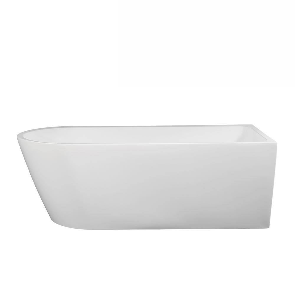 Streamline 65 in. x 32 in. Acrylic Freestanding Soaking Bathtub in ...