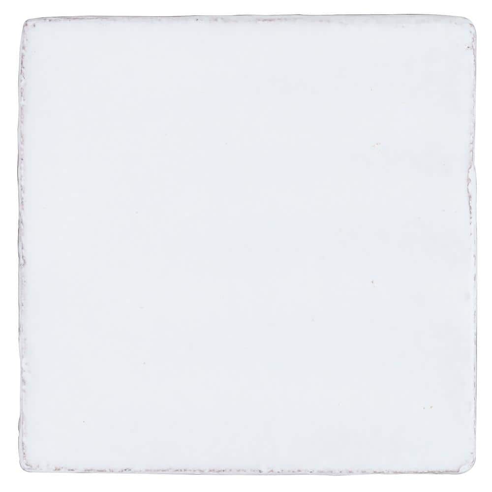 Ivy Hill Tile Orion White 3.93 in. x 0.39 in. Glazed Terracotta Clay ...