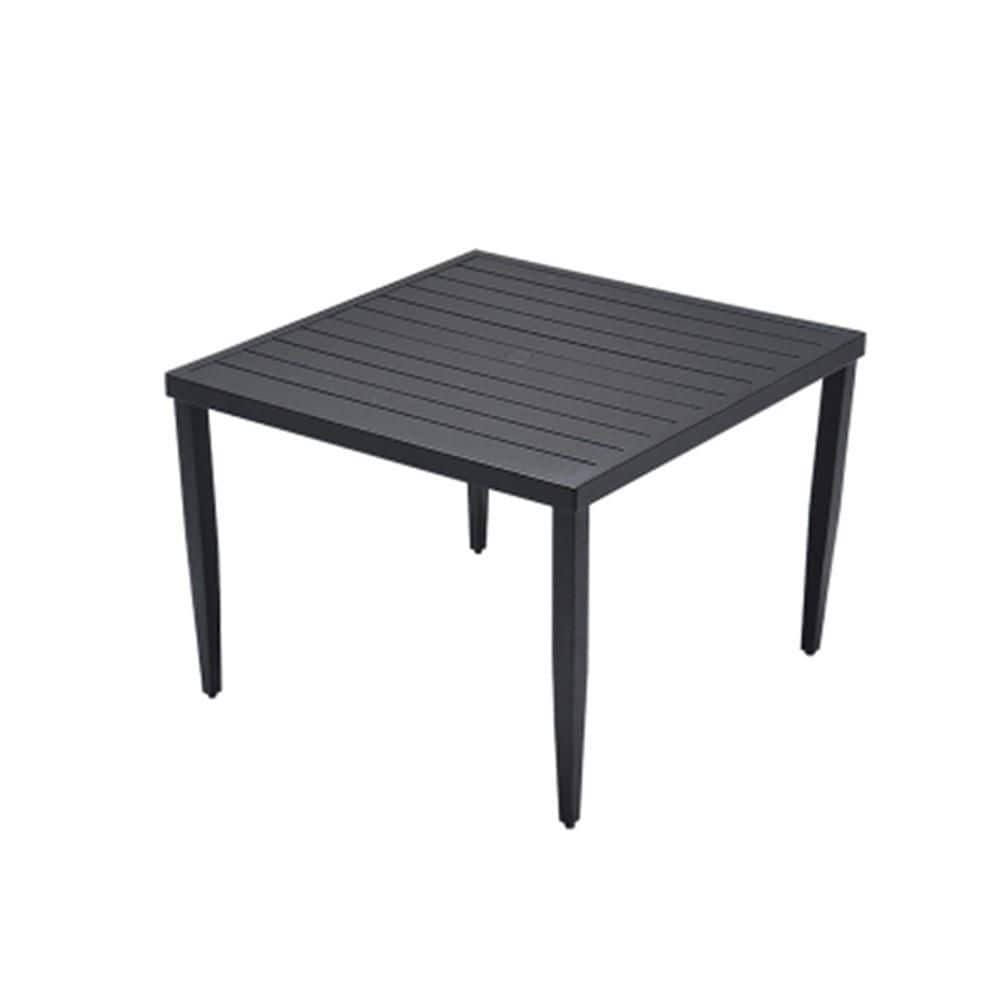 Phewnyzo 40 in. x 40 in. Patio Aluminum Square Outdoor Dining Table ...