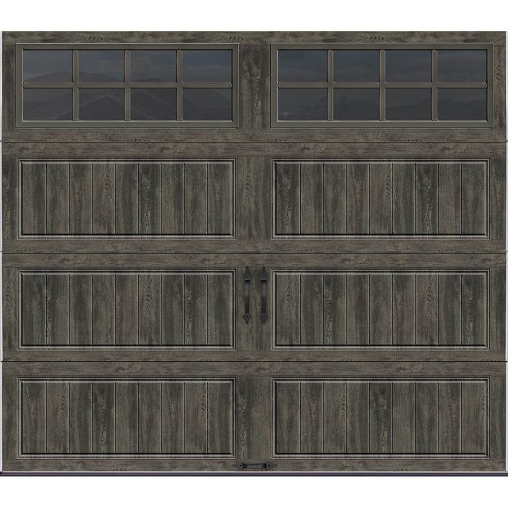 Clopay Gallery Steel Long Panel 9 ft x 7 ft Insulated 18.4 R-Value Wood ...