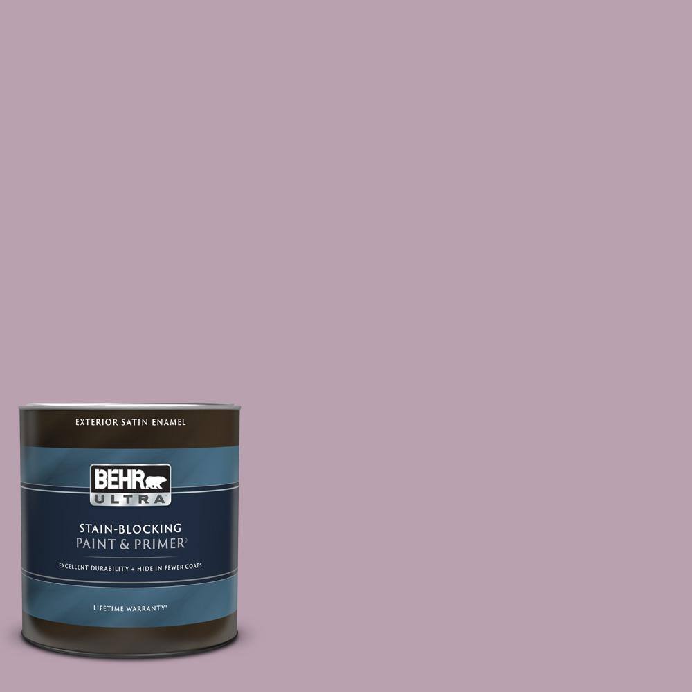 BEHR ULTRA 1 qt. #S110-4 Highland Thistle Satin Enamel Exterior Paint ...