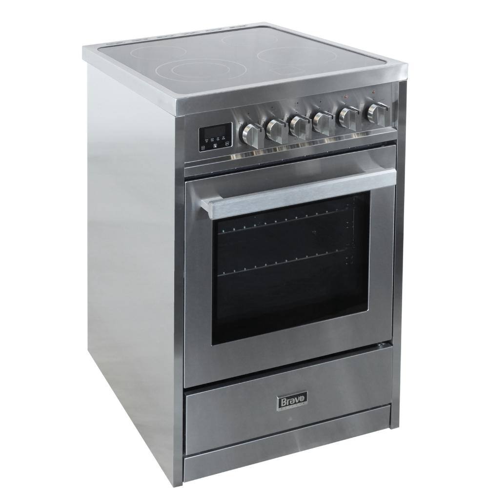 Bravo KITCHEN 24 in. 4-Element Electric Range with Broil, Pizza and ...