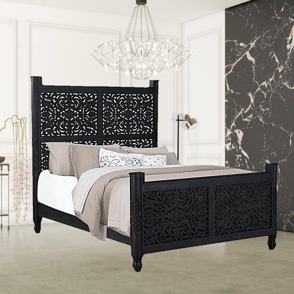 Carved bed frame store