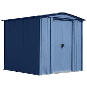 Arrow Classic 8 ft. W x 6 ft. D Blue Grey Steel Storage Shed CLG86BG ...