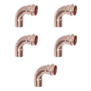 Viega ProPress 1-1/4 in. Press x 1-1/4 in. FTG Copper 90-Degree Street Elbow (5-Pack) 77062 ...