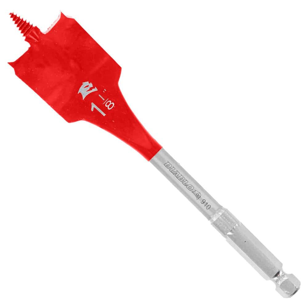 DIABLO 1-1/8 in. x 6 in. SPEEDemon High Speed Steel Spade Bit (1-Piece ...