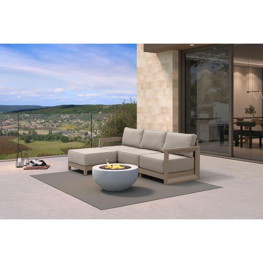PURPLE LEAF 4 Pieces Patio Conversation Sets All Weather Outdoor Couch ...