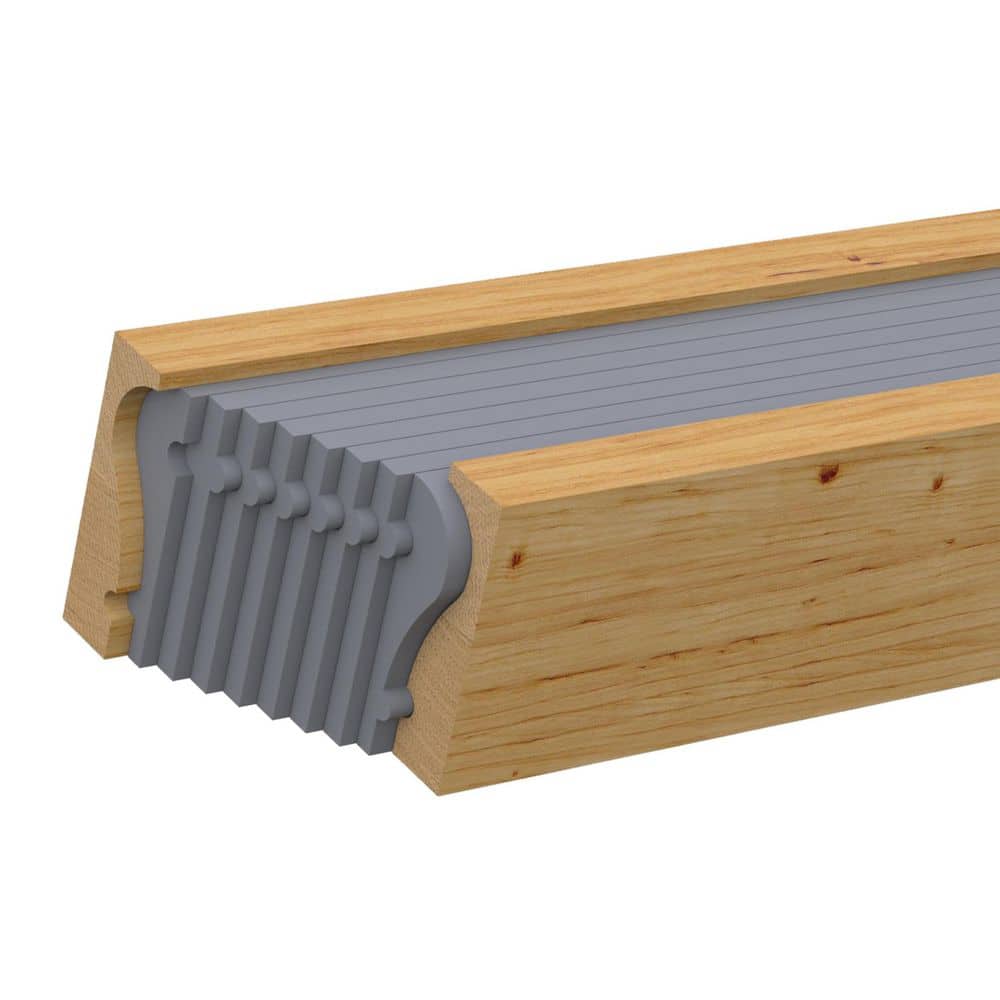 EVERMARK Stair Parts 6210 16 ft. Unfinished Pine Bending Handrail 6210E ...