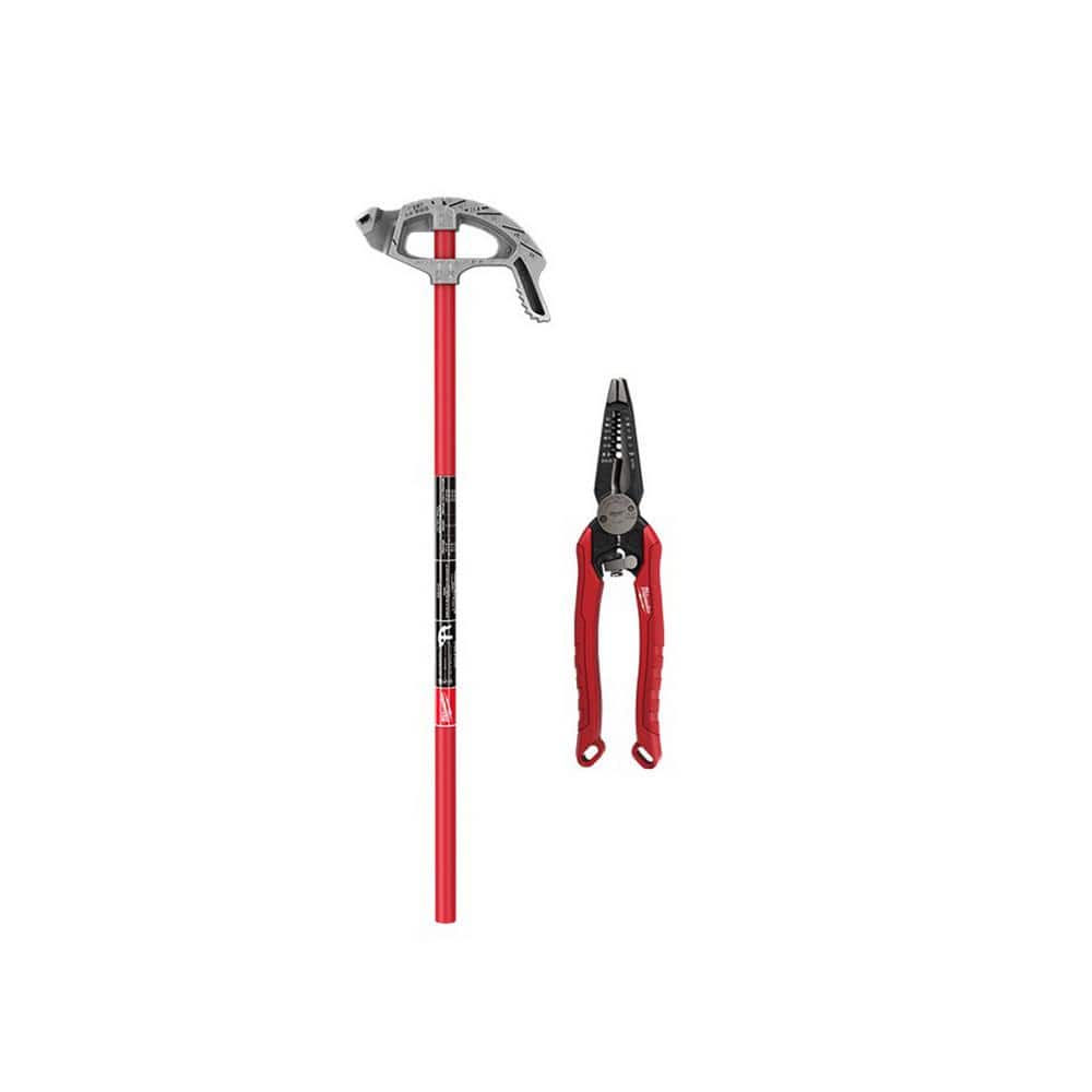 Milwaukee 1 in. EMT Aluminum Conduit Bender and 9 in. 7-in-1 ...