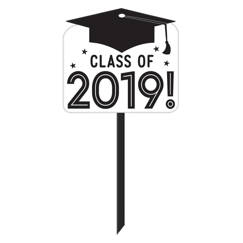 Amscan 15 in. Graduation Grid 2019 Yard Sign (4-Pack) 192289 - The Home ...