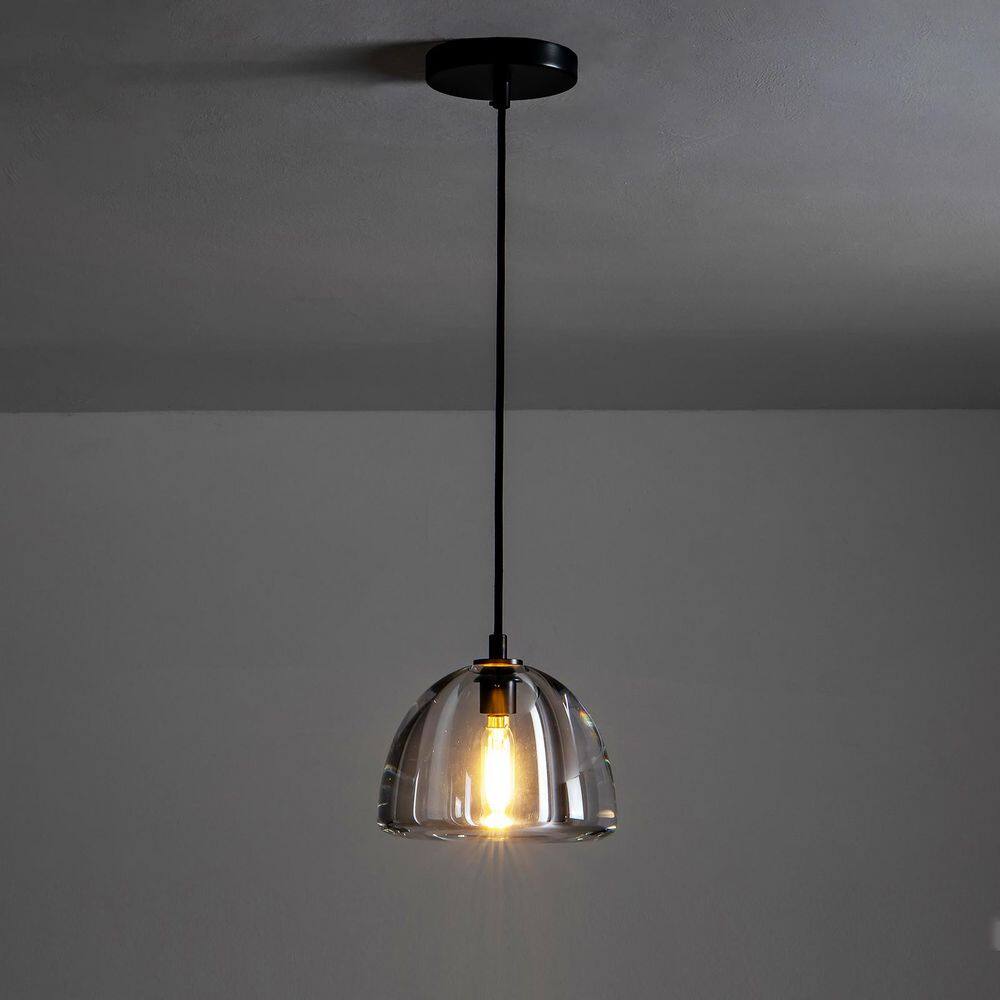 Gleam Flare 1-Light Farmhouse Black Pendent Light, Kitchen Island ...