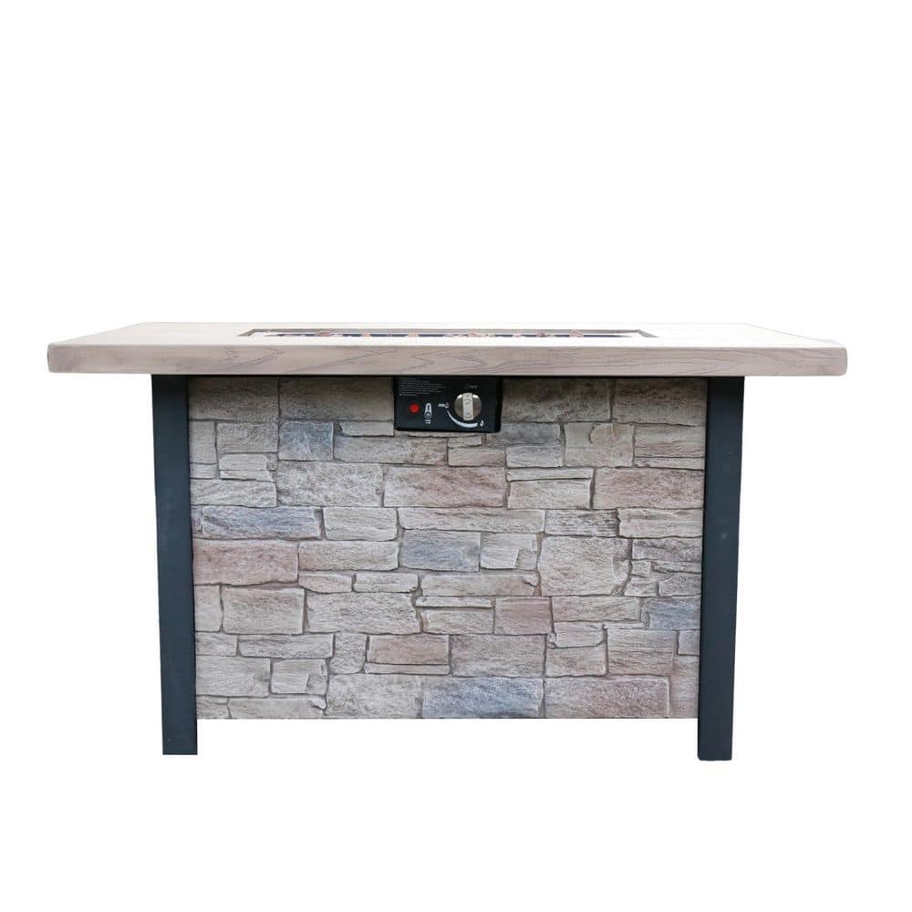 tatayosi 44 in. W x 25 in. H Outdoor Patio Propane Fire Pit Table ...