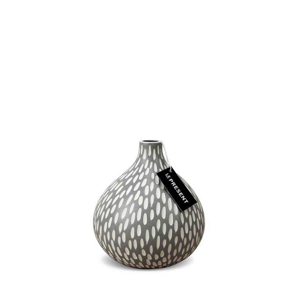 Dame Ceramic Vase In Dash Gray Matte 5.9 in. Height D405.100 - The Home ...