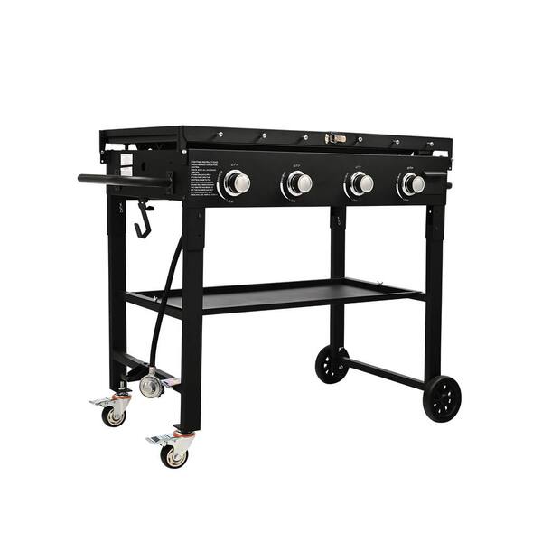 SVOPES 36 in. Flat Top Gas Grill on Cart 4-Burner Outdoor Cooking ...