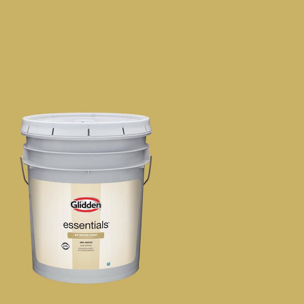 Glidden Essentials 5 gal. PPG1109-5 Split Pea Soup Satin Exterior Paint ...