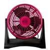 Comfort Zone 8 in. 3-Speed Turbo Desk Fan with Adjustable Head in Berry ...