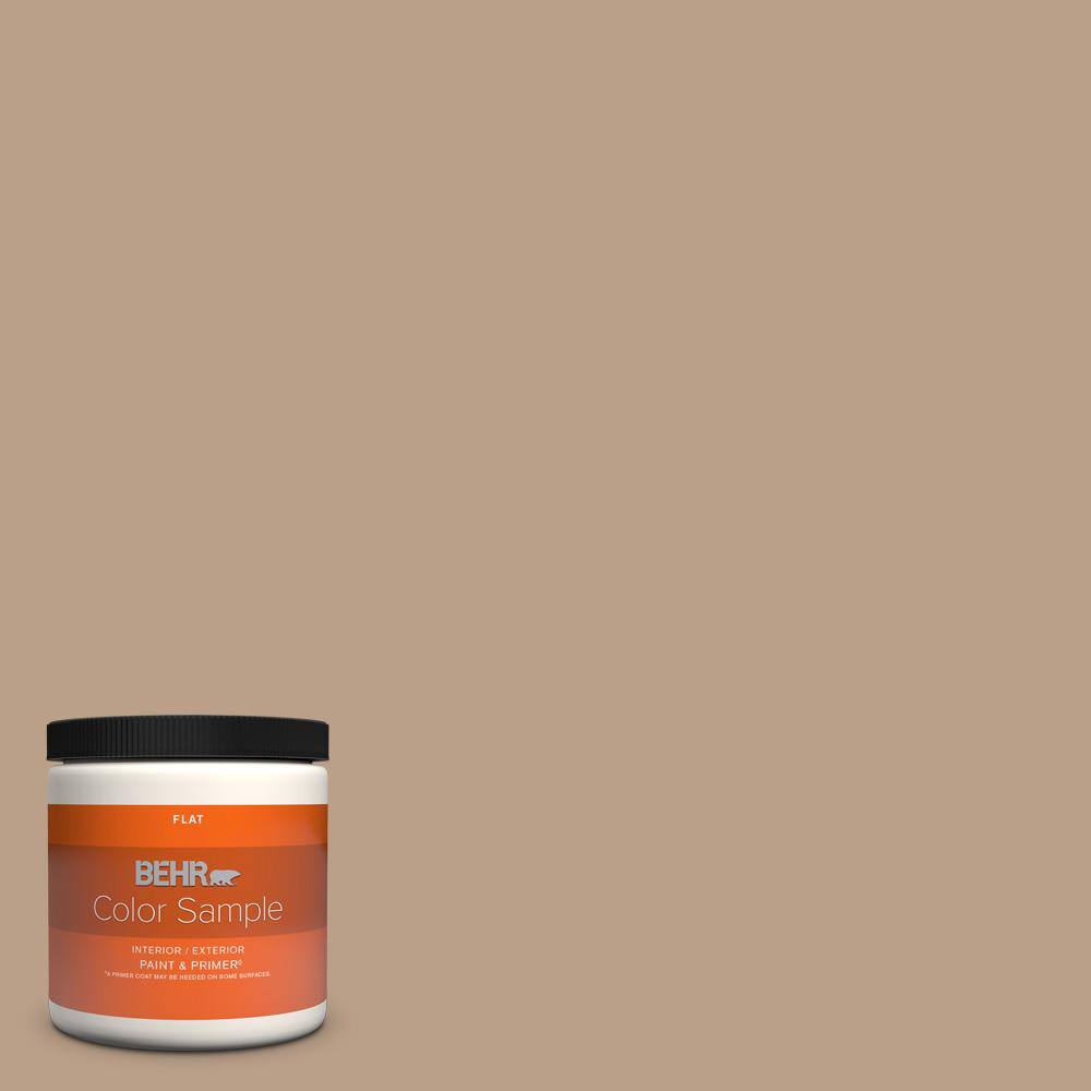 BEHR PREMIUM PLUS 8 oz. #N240-4 Sierra Flat Interior/Exterior Paint ...