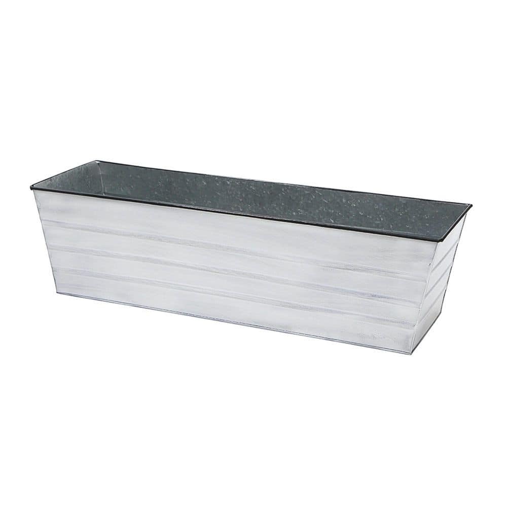 ACHLA DESIGNS Achla Designs Large Galvanized Steel Flower Box Planter ...