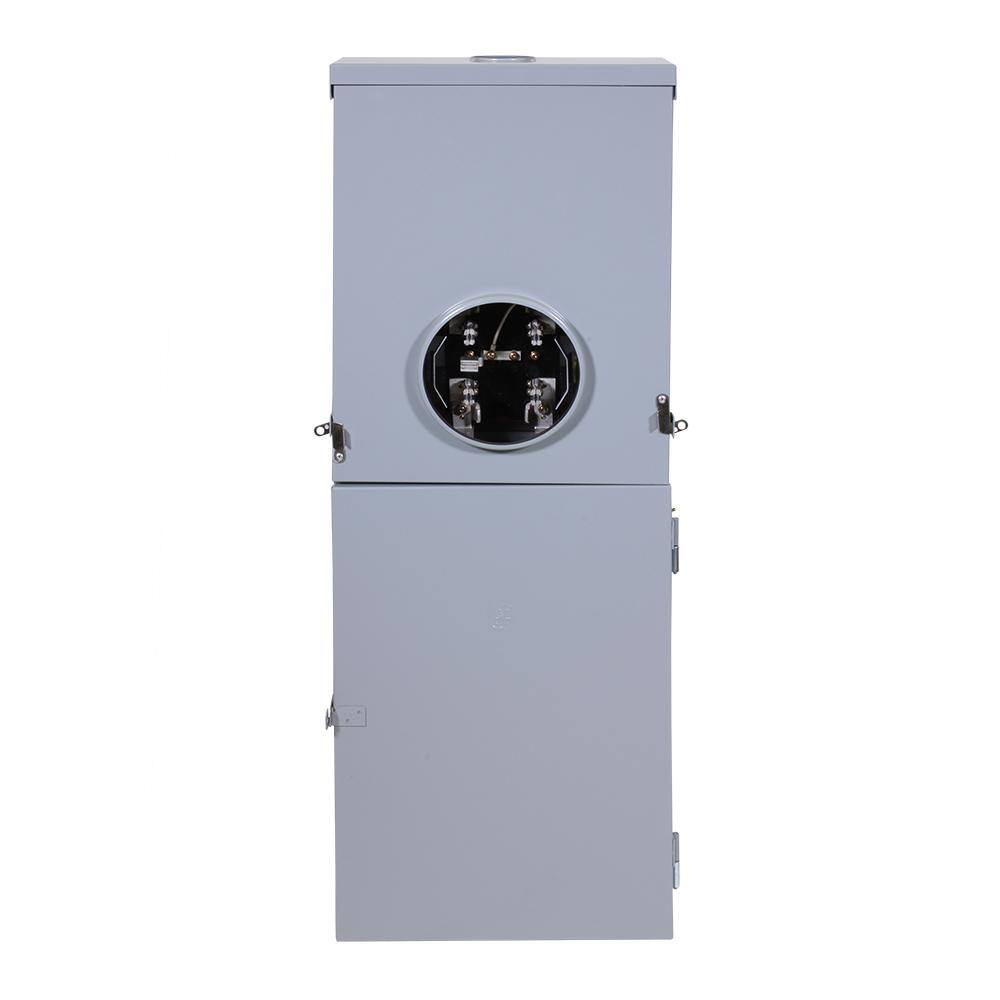 GE Power Mark Gold 200 Amp 20-Space 40-Circuit Meter Socket Load Center ...