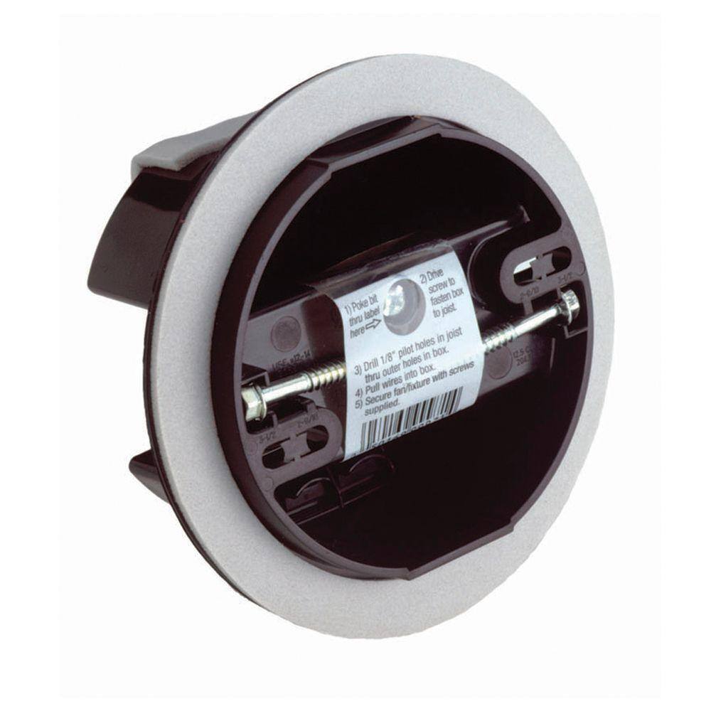 RACO 2-39/64 in. Deep 12 cu. in. 4 in. Round Non-Metallic Vapor Barrier ...