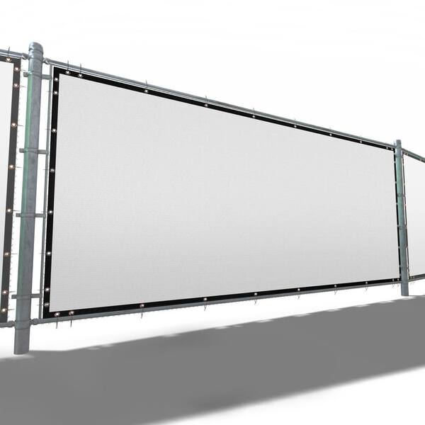 Reviews for ROYAL SHADE 8 ft x 10 ft. White Mesh Fabric Privacy Fence ...