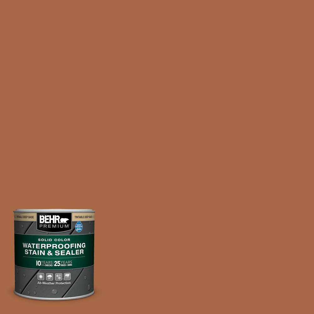 BEHR PREMIUM 8 oz. #PPU3-16 Maple Glaze Solid Color Waterproofing ...