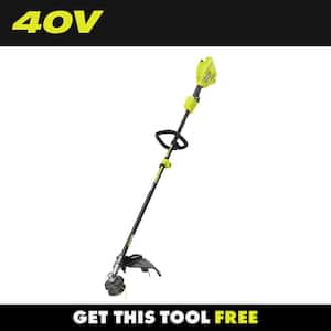 RYOBI 40V 15 in. Expand-It Cordless Battery Attachment Capable String Trimmer & Blower ...
