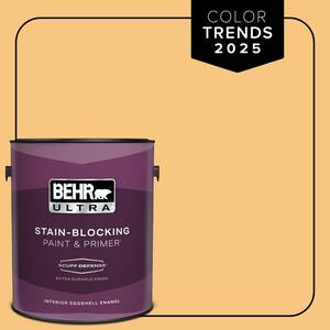 BEHR PREMIUM PLUS 1 qt. #PPU6-07 Jackfruit Semi-Gloss Enamel Exterior ...