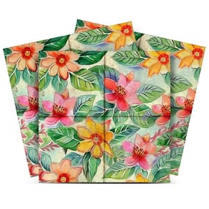 MI ALMA Dark Green and Antique White R102 12 in. x 12 in. Vinyl Peel ...