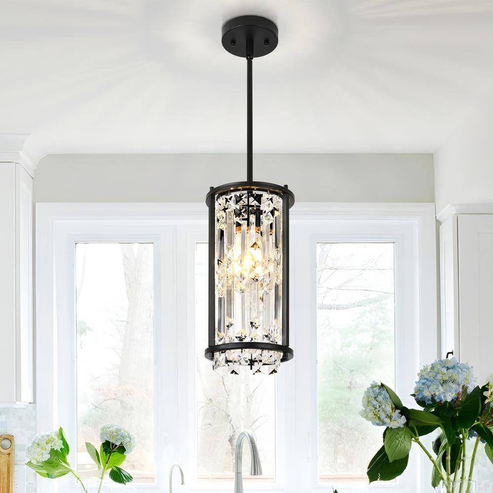 Henveton Jasslynn 60 Watt 1 Light Elegance Blcack Pendant Light with ...