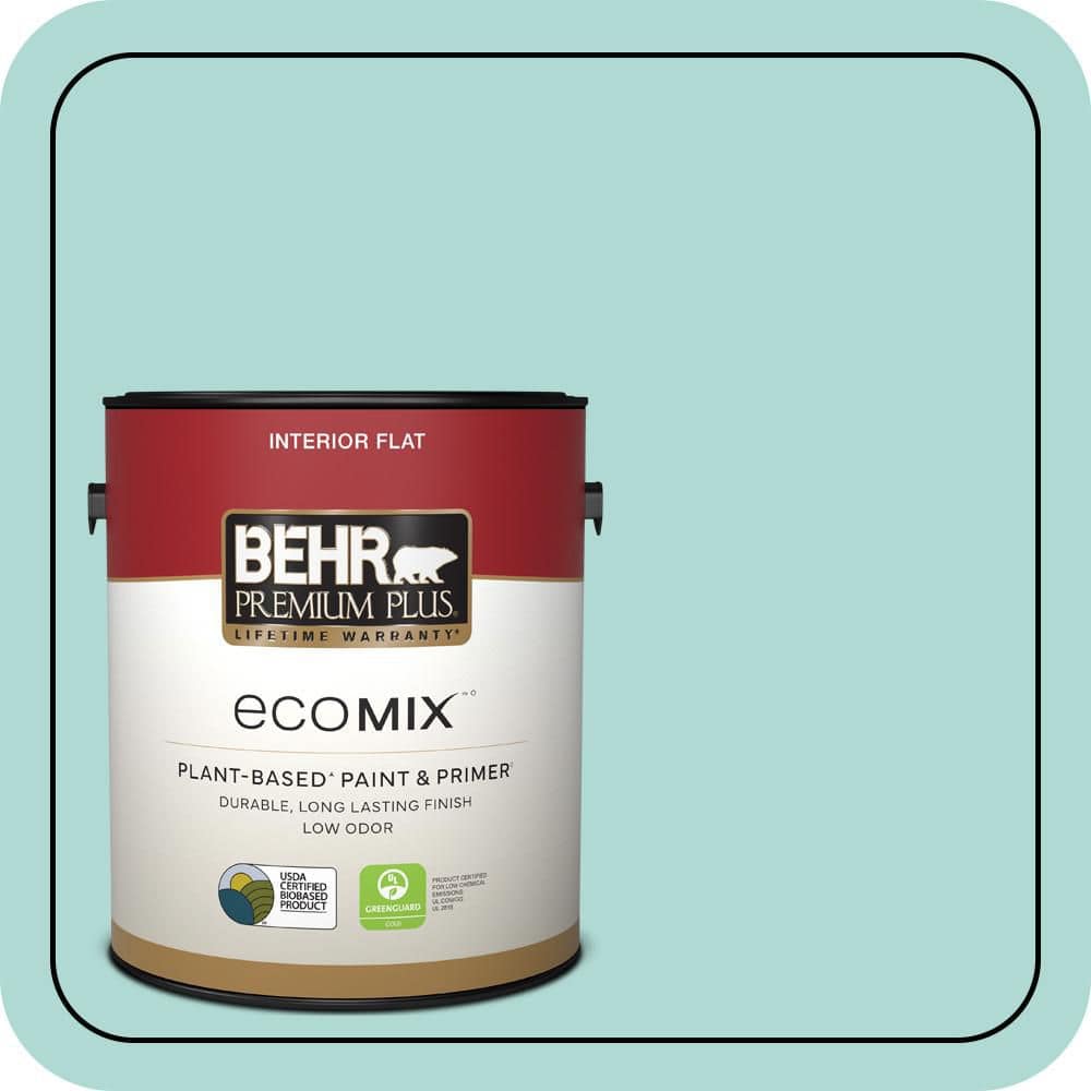 BEHR PREMIUM PLUS 1 gal. #M450-3 Wave Top Flat EcoMix Plant-Based ...
