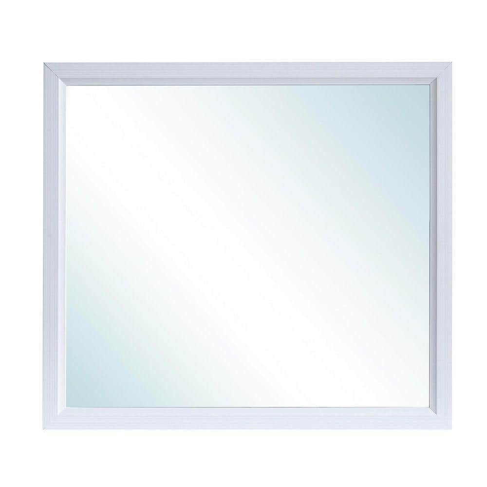 AndMakers Glasgow 39 in. W x 35 in. H Rectangle Framed White Dresser ...