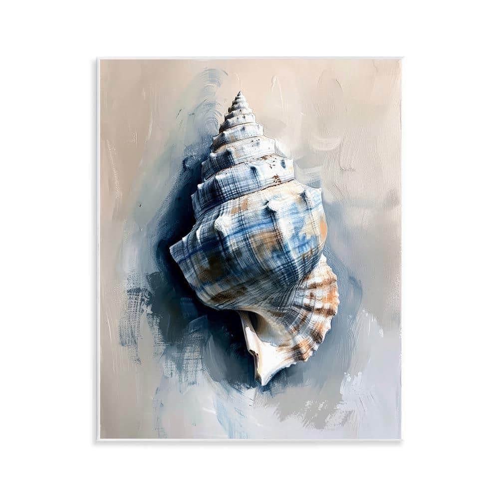Stupell Industries Classic Ocean Shell by Petal Prints Design Unframed ...