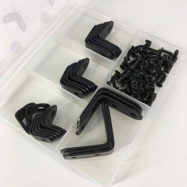 KIWDZFU 26 PCS Corner Bracket Brace Set Stainless Steel 90-Degree ...