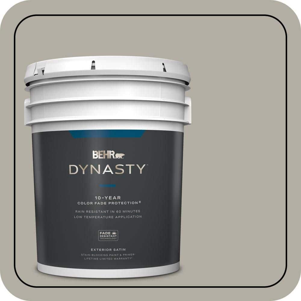 BEHR DYNASTY 5 gal. #790D-4 Granite Boulder Satin Enamel Exterior Stain ...