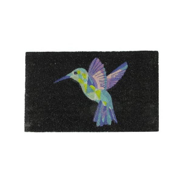Northlight Black and Multi-Color Bird 29.5 in. x 18 in. Coir Outdoor ...