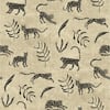 SURFACE STYLE Prance Linen Leopard Vinyl Peel and Stick Wallpaper Roll ...